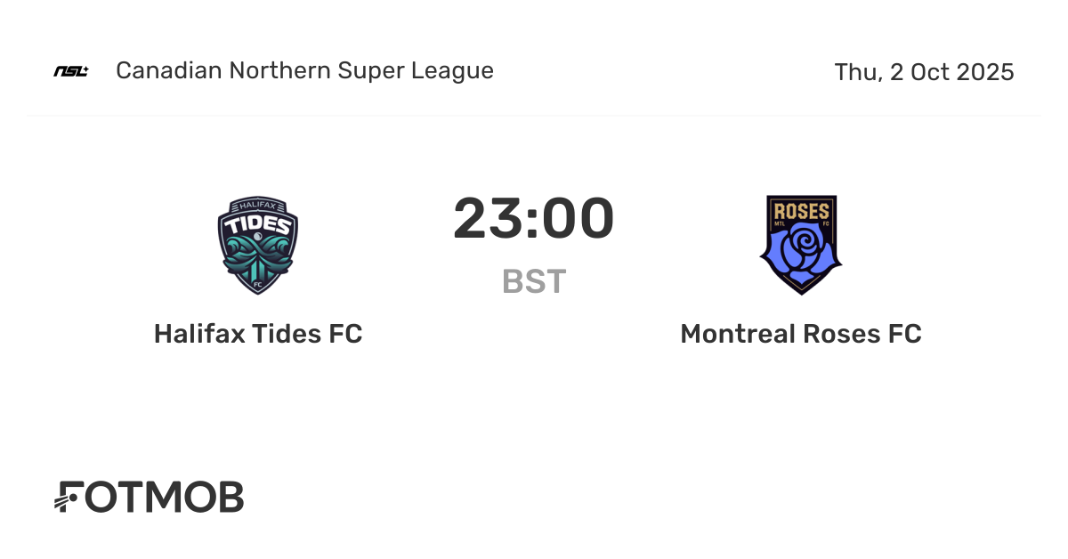 Halifax Tides FC vs Montreal Roses FC - live score, predicted lineups ...