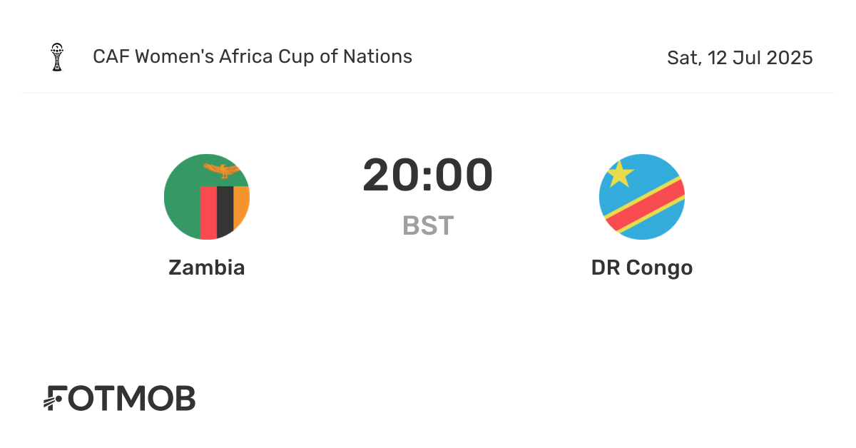 Zambia vs DR Congo - live score, predicted lineups and H2H stats