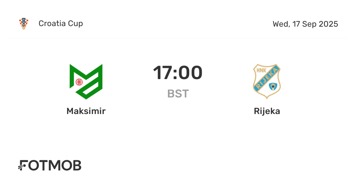 Maksimir vs Rijeka - live score, predicted lineups and H2H stats