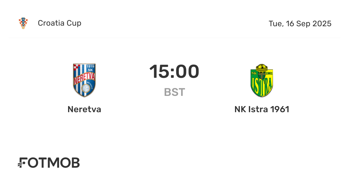 Neretva vs NK Istra 1961 - live score, predicted lineups and H2H stats