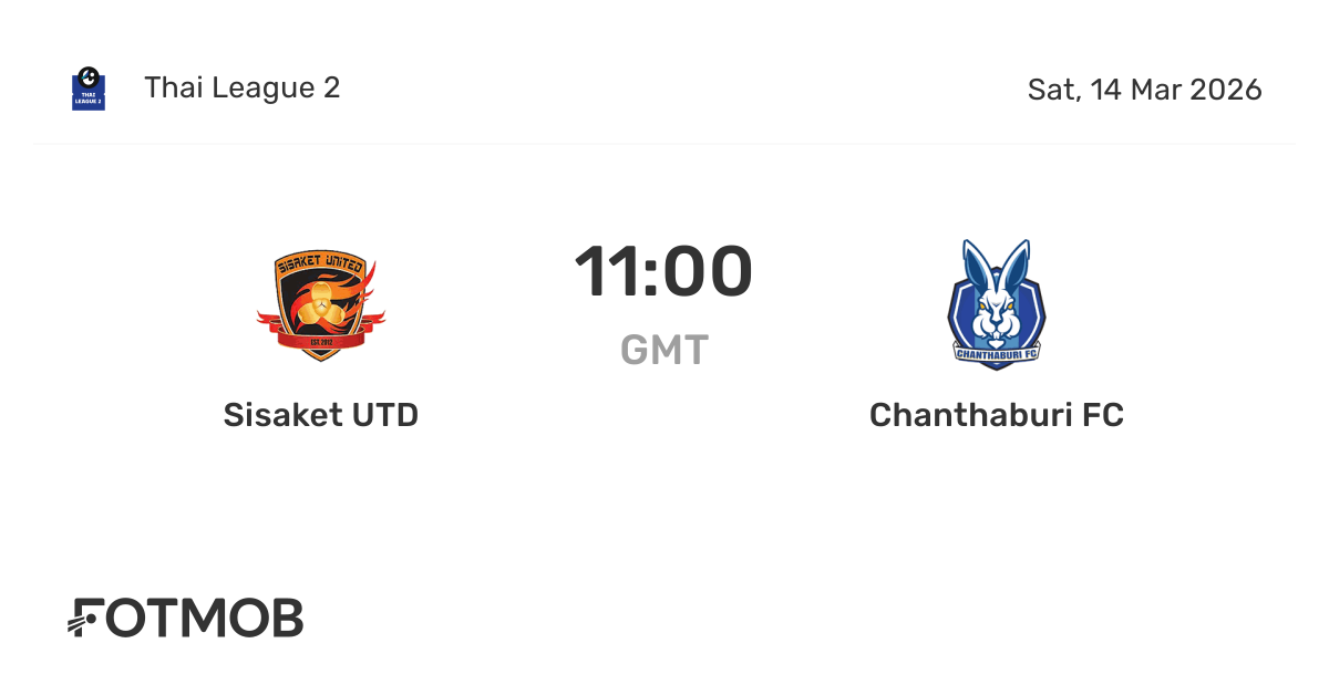 Sisaket UTD vs Chanthaburi FC - live score, predicted lineups and H2H stats