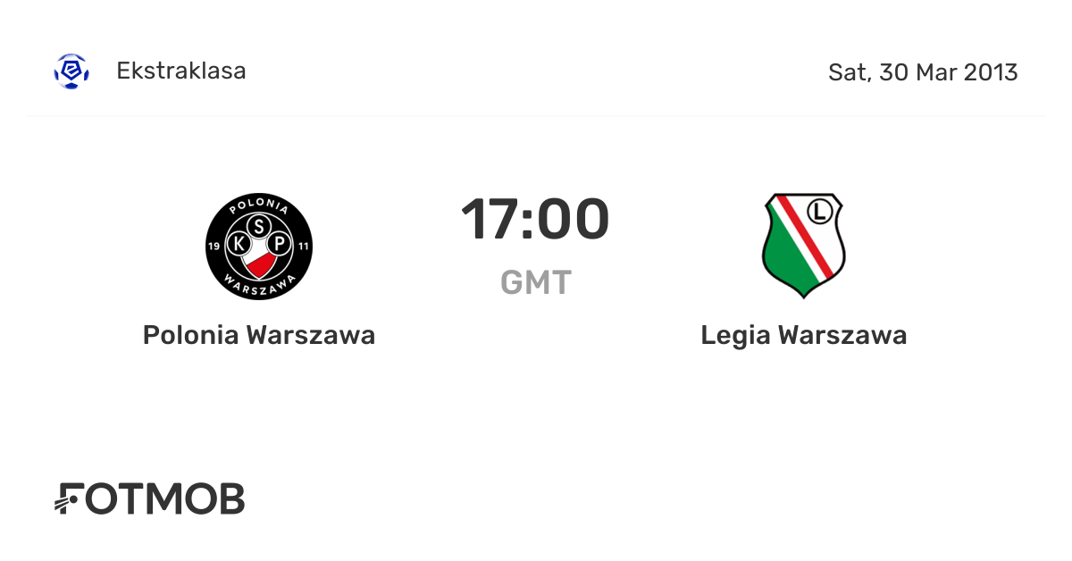 Polonia Warszawa vs Legia Warszawa - live score, predicted lineups and ...