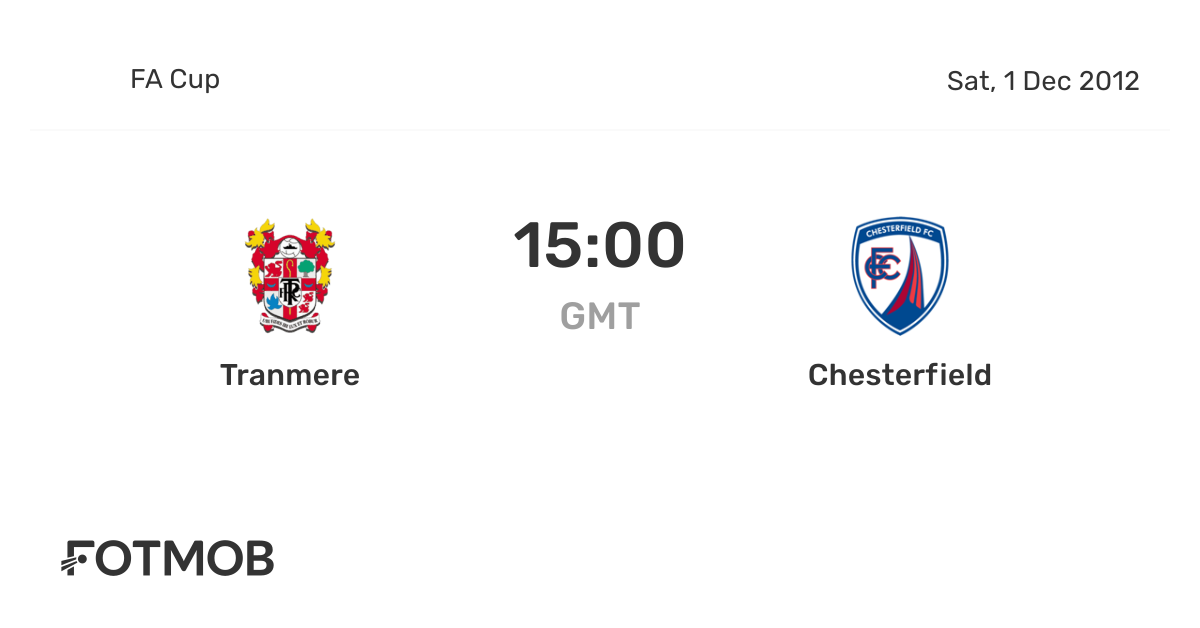 Tranmere vs Chesterfield - live score, predicted lineups and H2H stats.