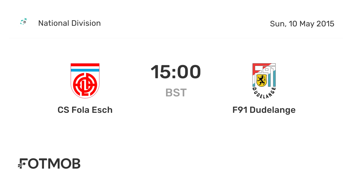 CS Fola Esch vs F91 Dudelange - live score, predicted lineups and H2H ...