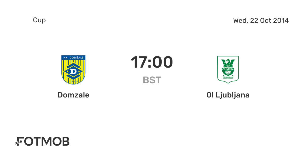 Domzale vs Ol Ljubljana - live score, predicted lineups and H2H stats.