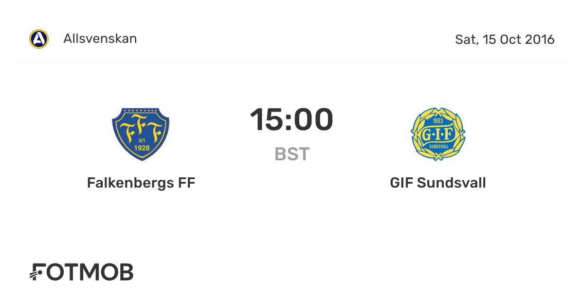 Falkenbergs FF vs GIF Sundsvall - live score, predicted lineups and H2H ...