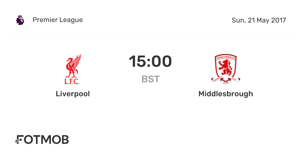 Liverpool vs Middlesbrough - live score, predicted lineups and H2H stats
