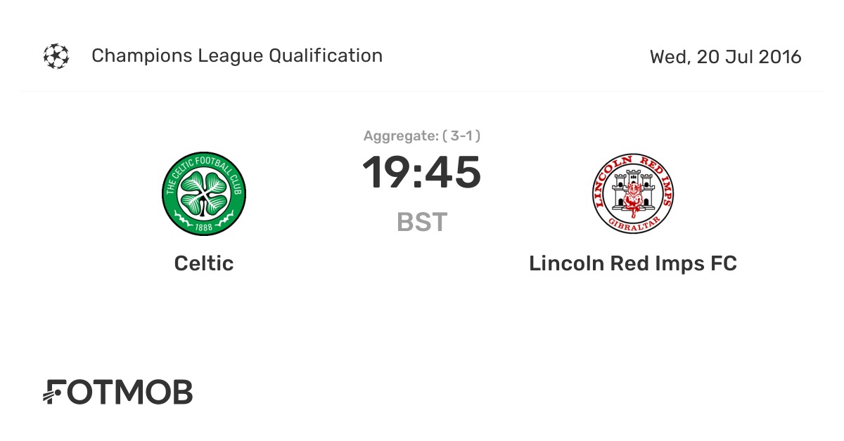Celtic vs Lincoln Red Imps FC - live score, predicted lineups and H2H stats.