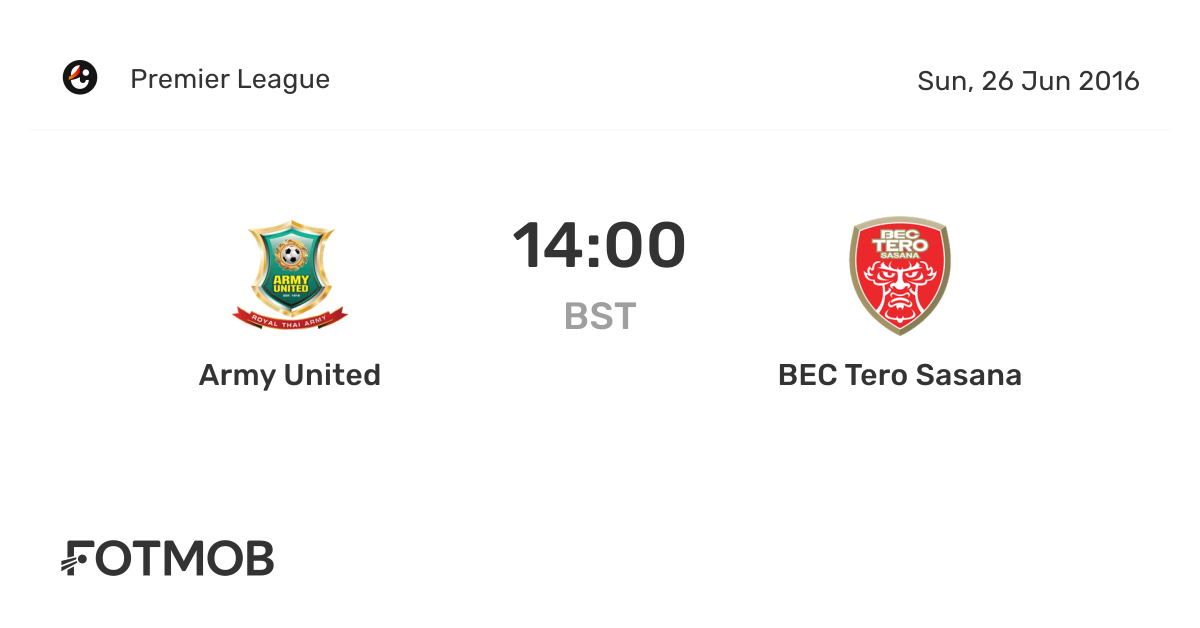Army United vs BEC Tero Sasana - live score, predicted lineups and H2H ...