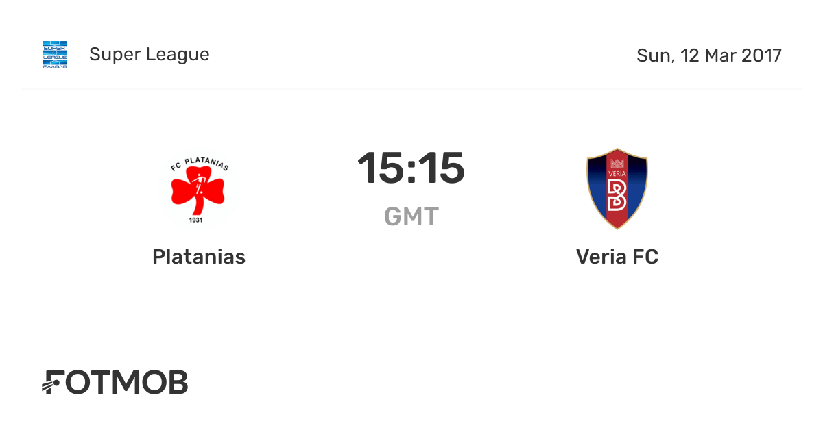Platanias vs Veria FC - live score, predicted lineups and H2H stats