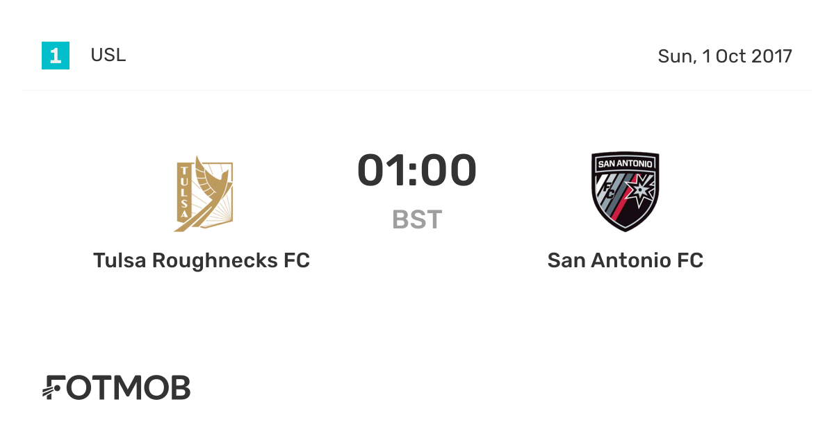 Tulsa Roughnecks FC vs San Antonio FC - live score, predicted lineups ...