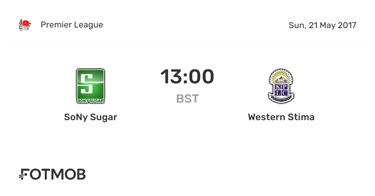 SoNy Sugar vs Western Stima - live score, predicted lineups and H2H stats