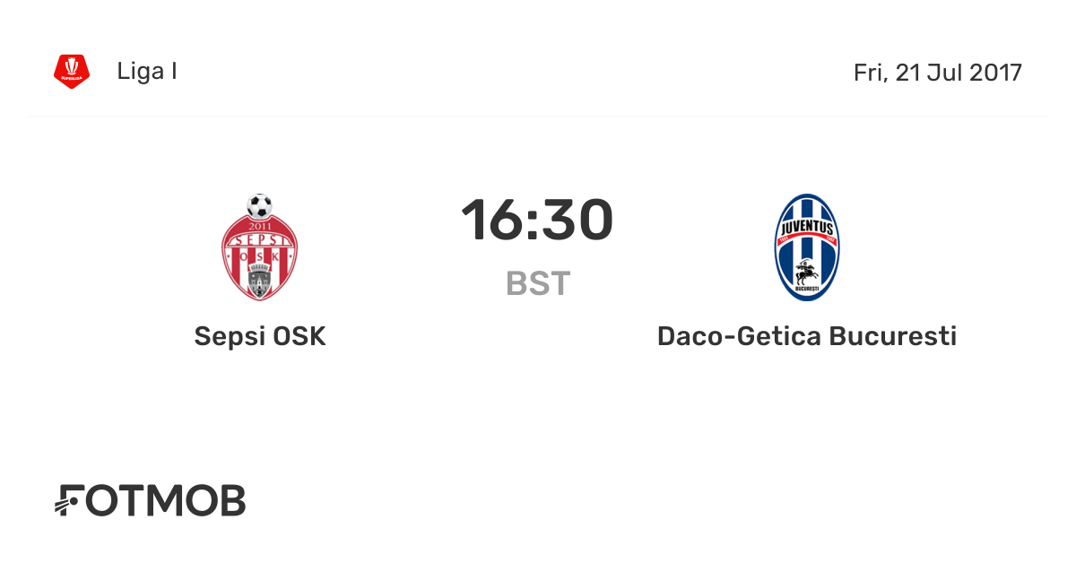 Sepsi OSK vs Daco-Getica Bucuresti - live score, predicted lineups and ...