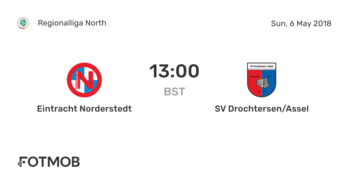 Eintracht Norderstedt vs SV Drochtersen/Assel - live score, predicted ...