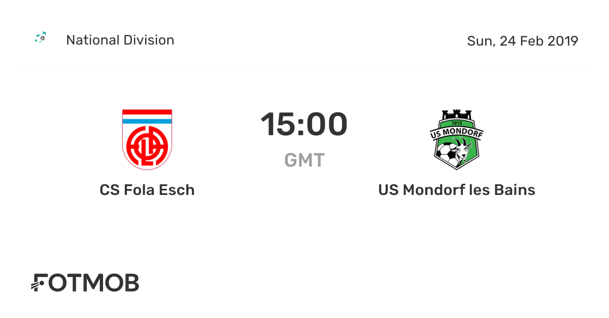 CS Fola Esch vs US Mondorf les Bains - live score, predicted lineups ...