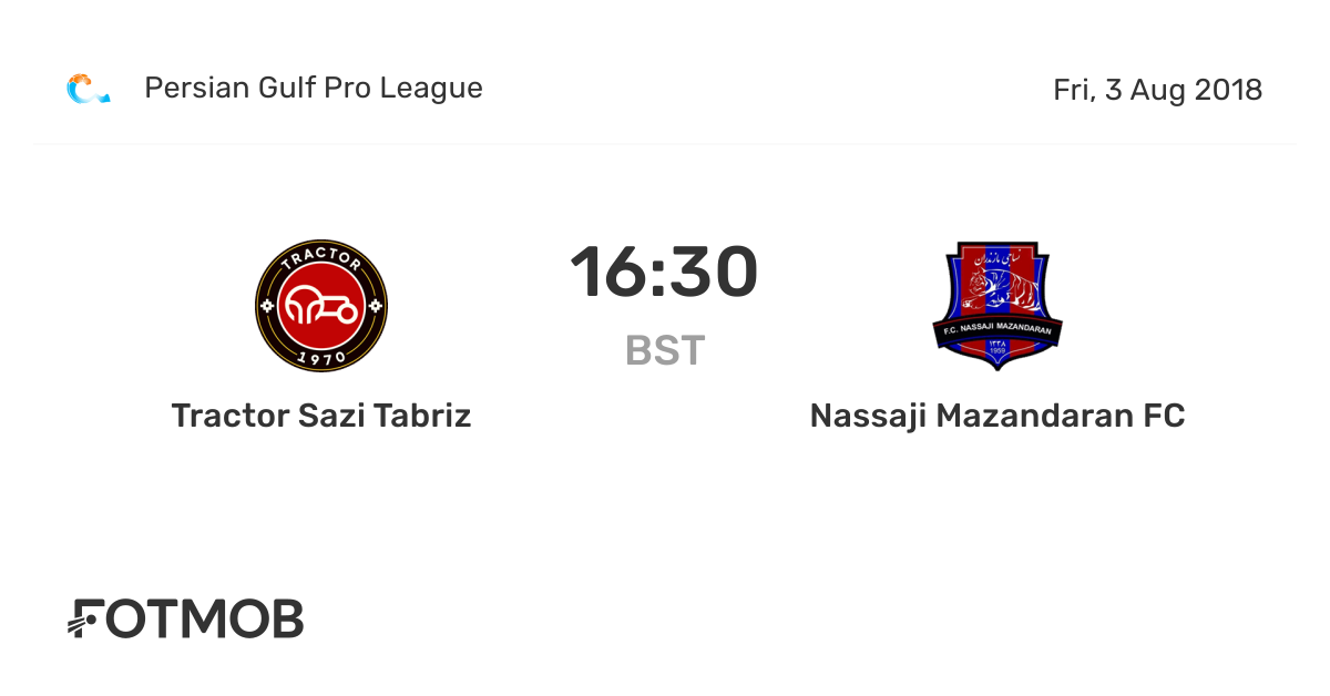 Tractor Sazi Tabriz vs Nassaji Mazandaran FC - live score, predicted ...