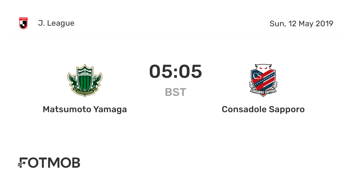 Matsumoto Yamaga vs Consadole Sapporo - live score, predicted lineups and H2H stats.