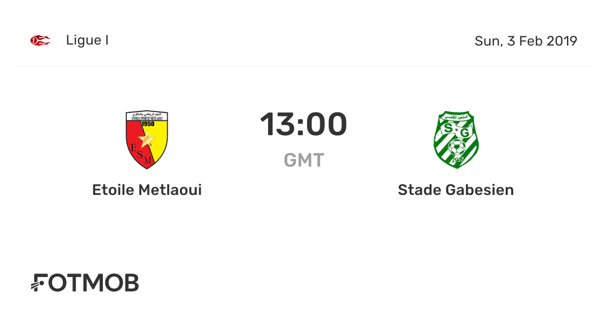 Etoile Metlaoui vs Stade Gabesien - live score, predicted lineups and ...