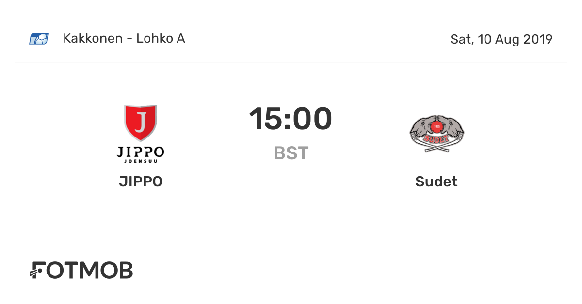 JIPPO vs Sudet - live score, predicted lineups and H2H stats.