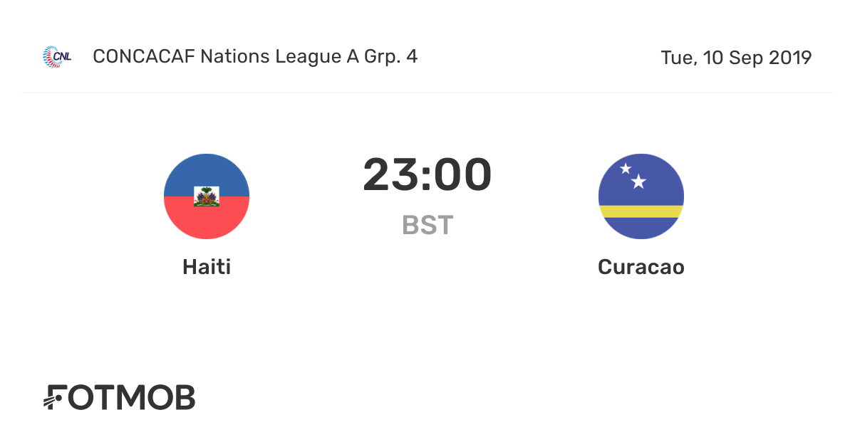 Haiti vs Curacao - live score, predicted lineups and H2H stats.