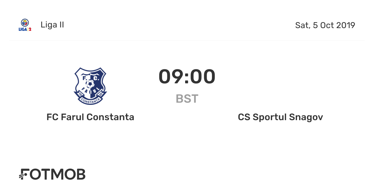 FC Farul Constanta vs CS Sportul Snagov - live score, predicted lineups ...