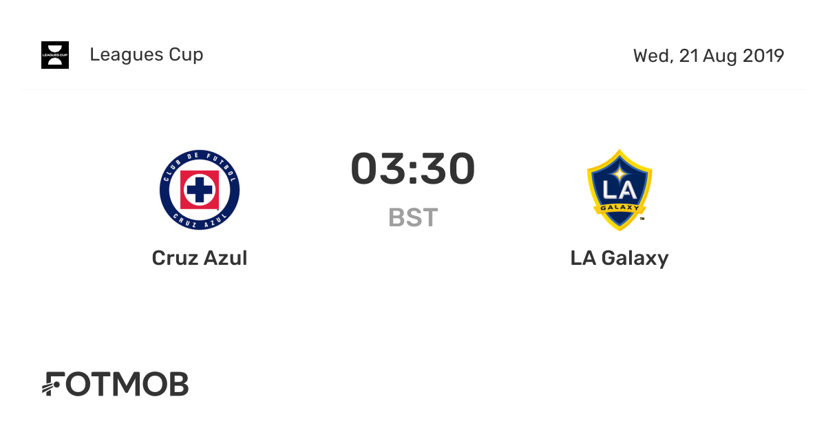 Cruz Azul vs LA Galaxy - live score, predicted lineups and H2H stats