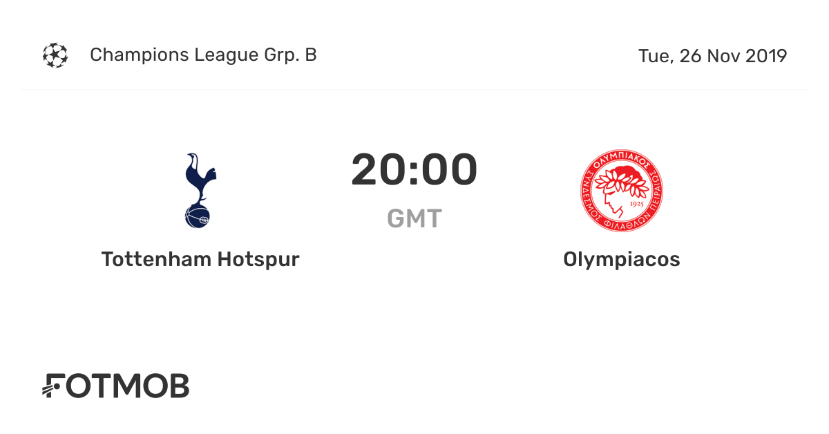Tottenham Hotspur 대 Olympiacos 실시간 점수 예상 스타팅 라인업 및 H2h 통계