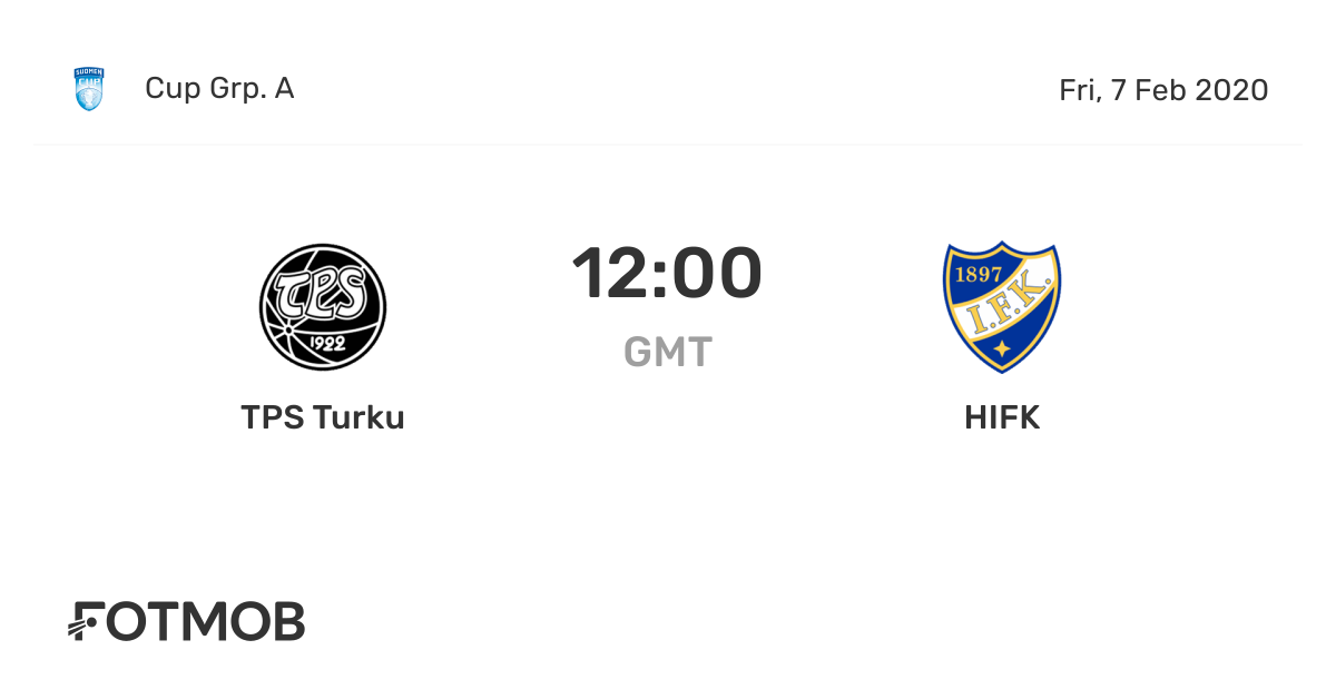 TPS Turku vs HIFK - live score, predicted lineups and H2H stats.