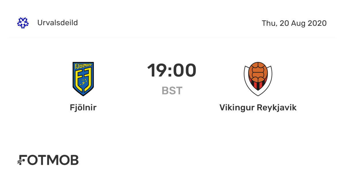Fjölnir vs Vikingur Reykjavik - live score, predicted lineups and H2H ...