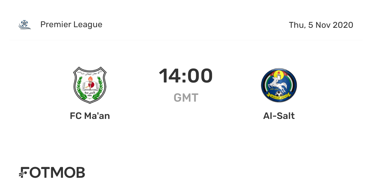 FC Ma'an vs Al-Salt - live score, predicted lineups and H2H stats.