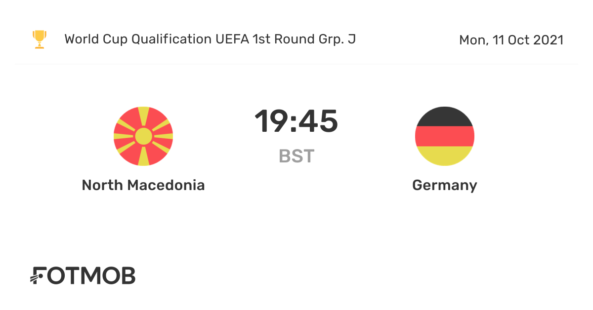 North Macedonia vs Germany - live score, predicted lineups and H2H stats.