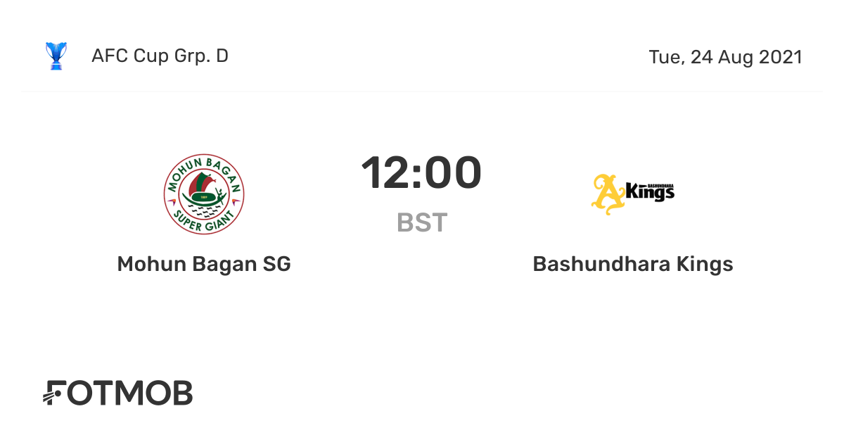 Mohun Bagan SG vs Bashundhara Kings - live score, predicted lineups and H2H stats.