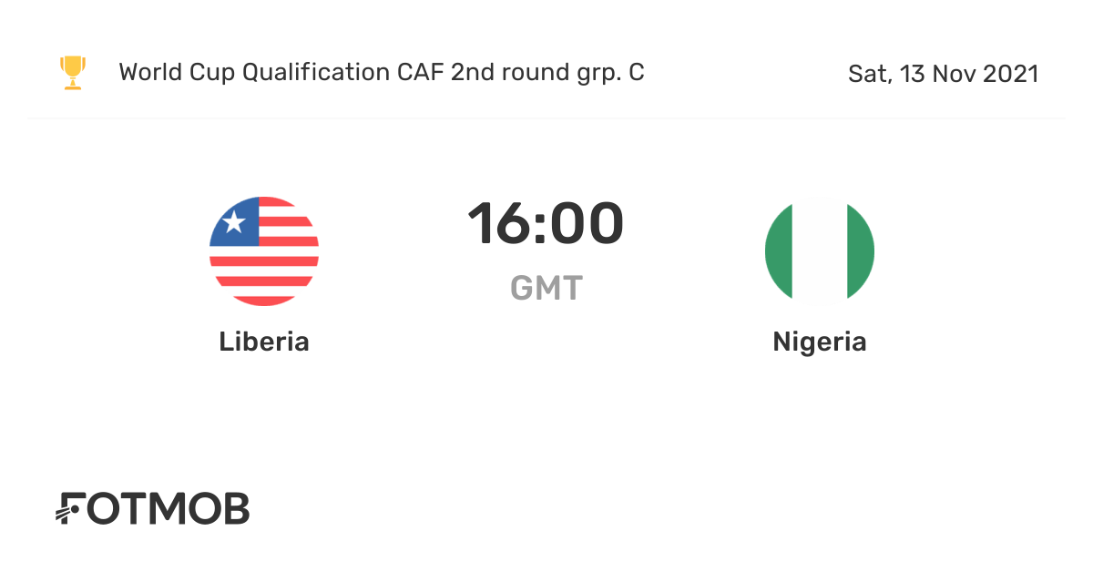 Liberia vs Nigeria - live score, predicted lineups and H2H stats.