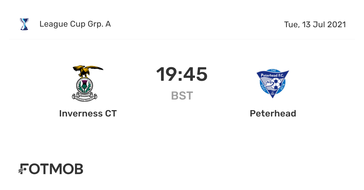 Inverness CT vs Peterhead - live score, predicted lineups and H2H stats