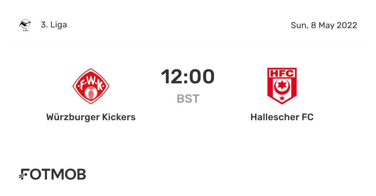 Würzburger Kickers vs Hallescher FC - marcador en vivo, alineaciones ...