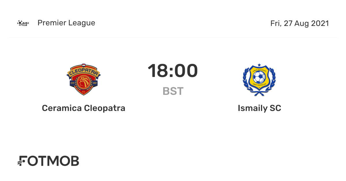 Ceramica Cleopatra vs Ismaily SC - live score, predicted lineups and ...