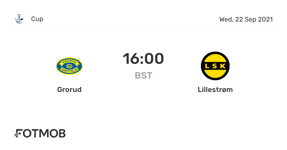 Grorud vs Lillestrøm - live score, predicted lineups and H2H stats