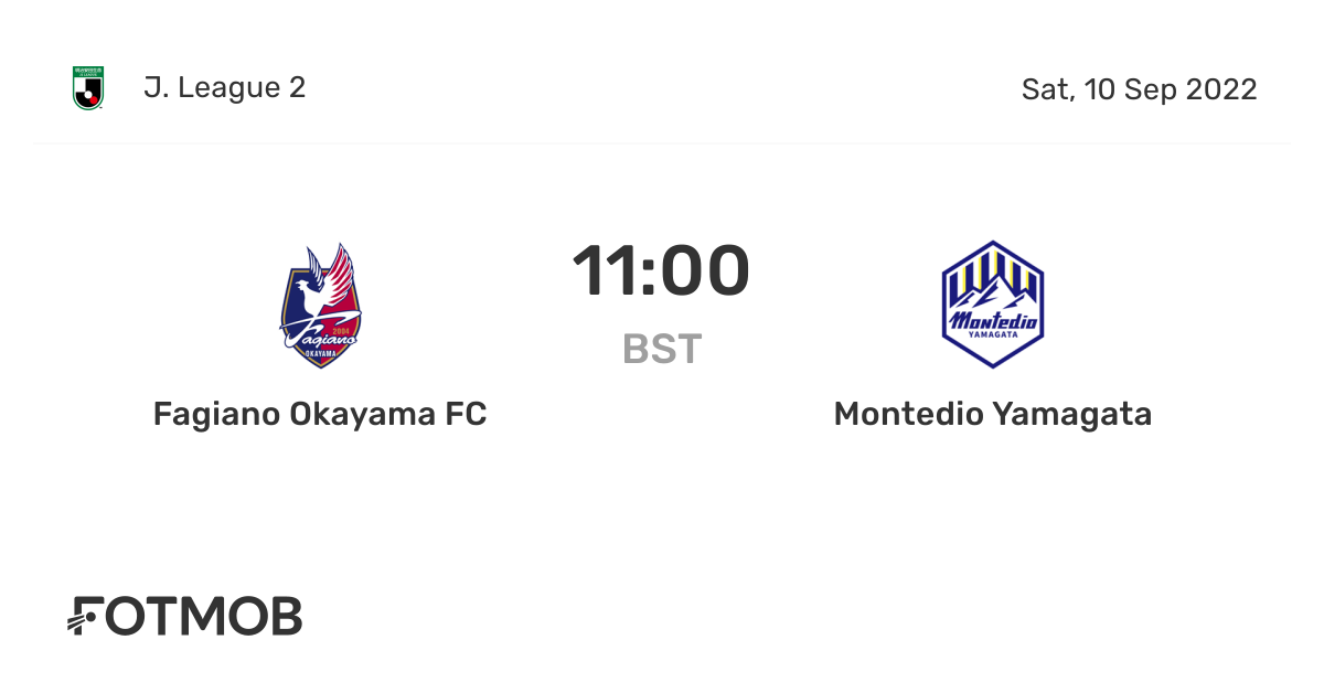 Fagiano Okayama FC vs Montedio Yamagata - live score, predicted lineups ...