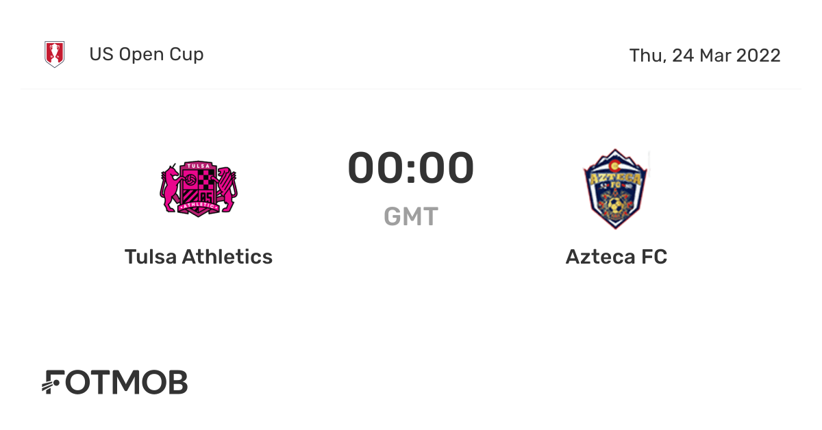 Tulsa Athletics vs Azteca FC - live score, predicted lineups and H2H stats.