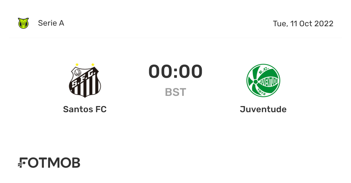 Santos FC vs Juventude - marcador en vivo, alineaciones previstas y ...