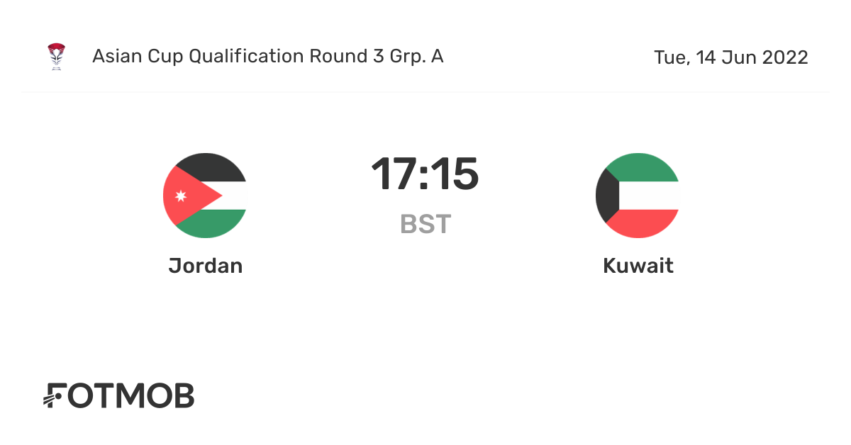 Jordan vs Kuwait - live score, predicted lineups and H2H stats.