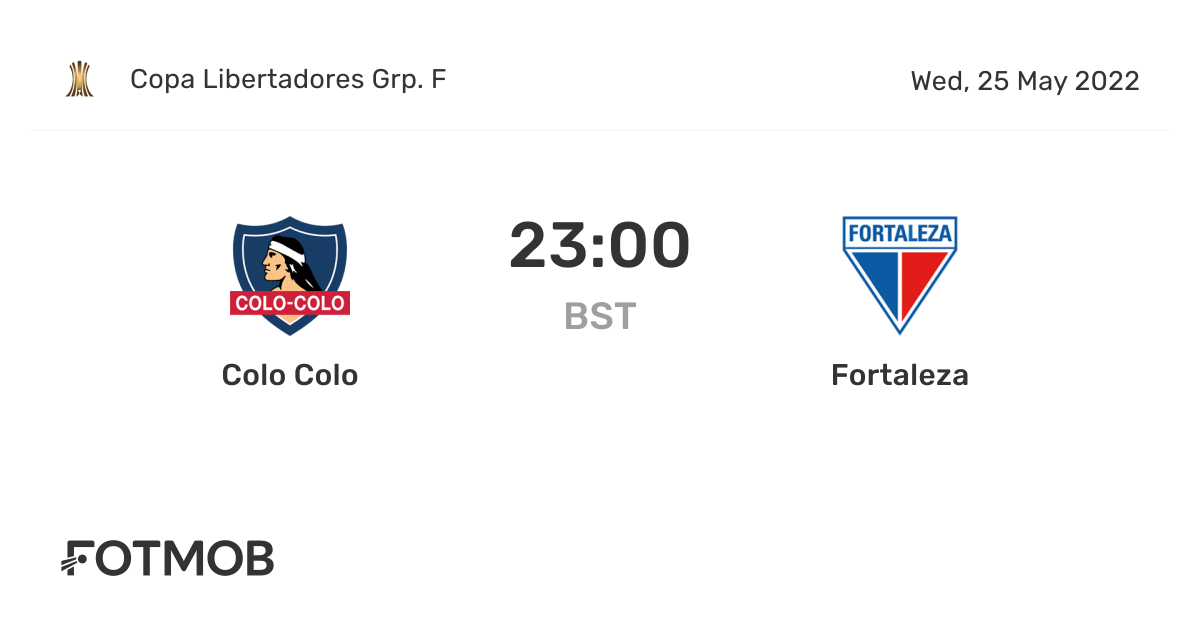 Colo Colo vs Fortaleza - live score, predicted lineups and H2H stats.