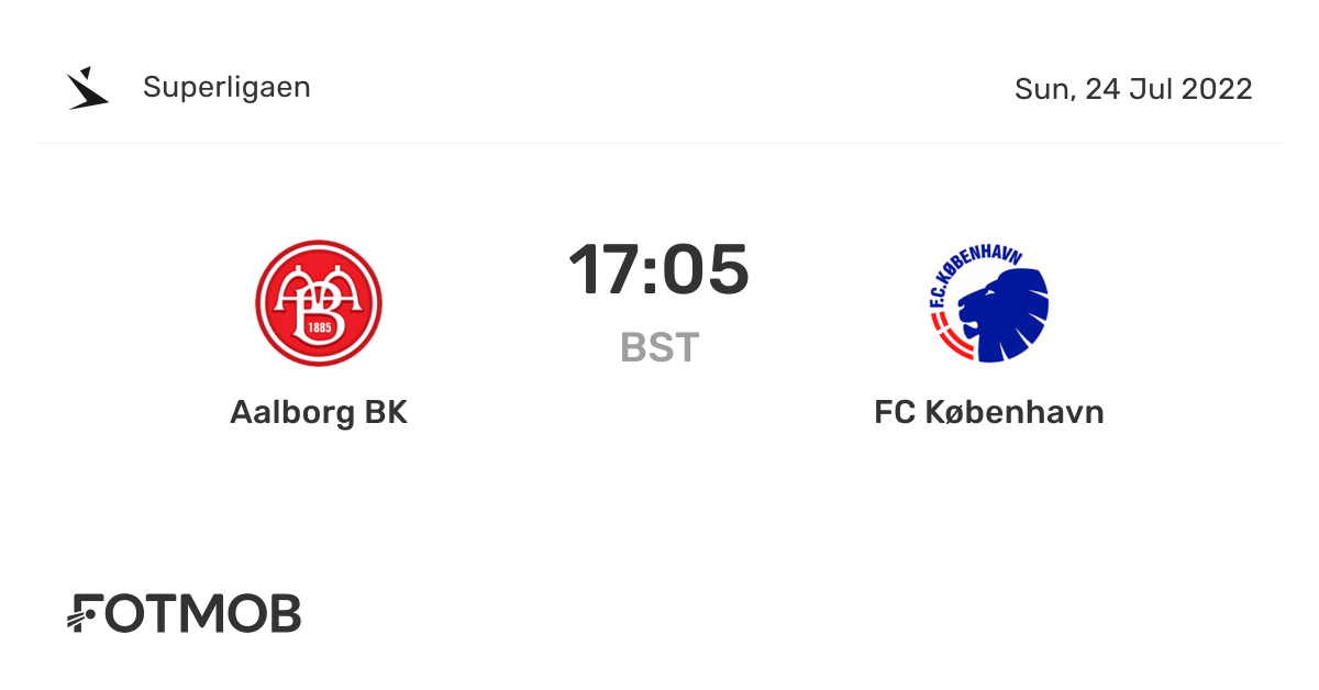 Aalborg BK vs FC København - live score, predicted lineups and H2H stats.