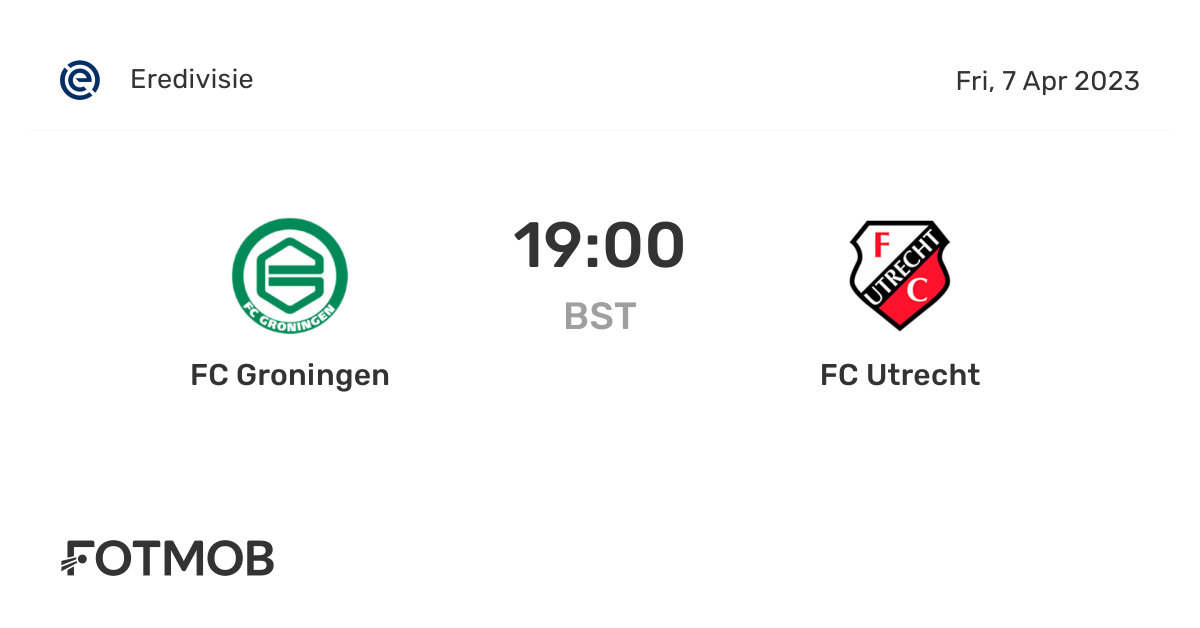 FC Groningen tegen FC Utrecht - live score, voorspelde opstellingen en H2H-statistieken