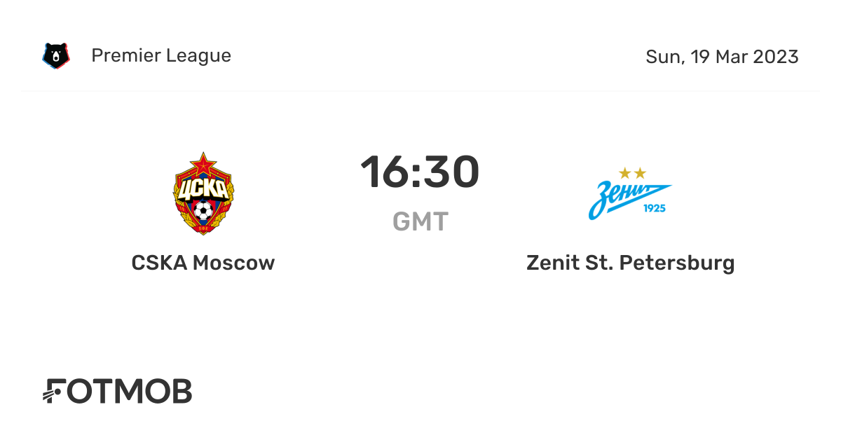 CSKA Moscow vs Zenit St. Petersburg - live score, predicted lineups and ...