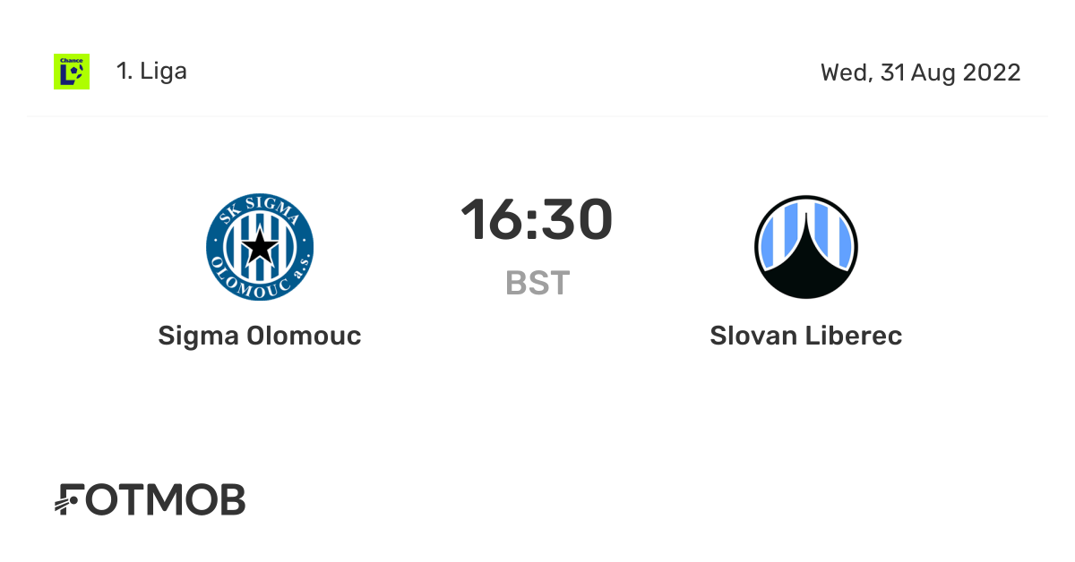Sigma Olomouc vs Slovan Liberec - live score, predicted lineups and H2H ...