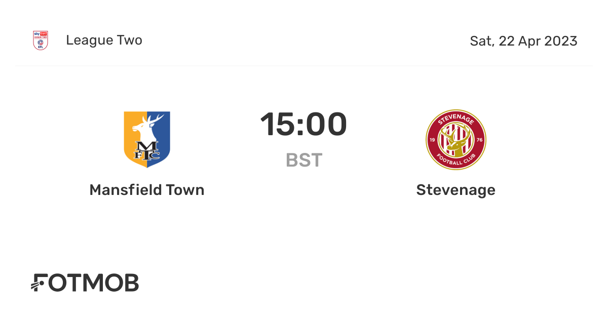 Stevenage Vs Mansfield Town: Prediction & Team News For Vital EFL Match