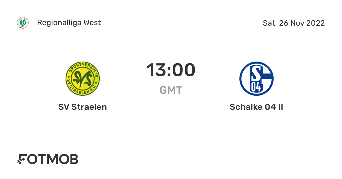 SV Straelen vs Schalke 04 II - marcador en vivo, alineaciones previstas ...