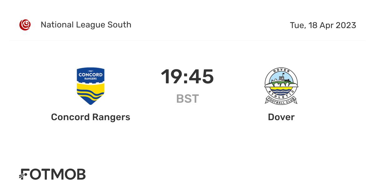 Concord Rangers vs Dover Athletic - live score, predicted lineups and ...
