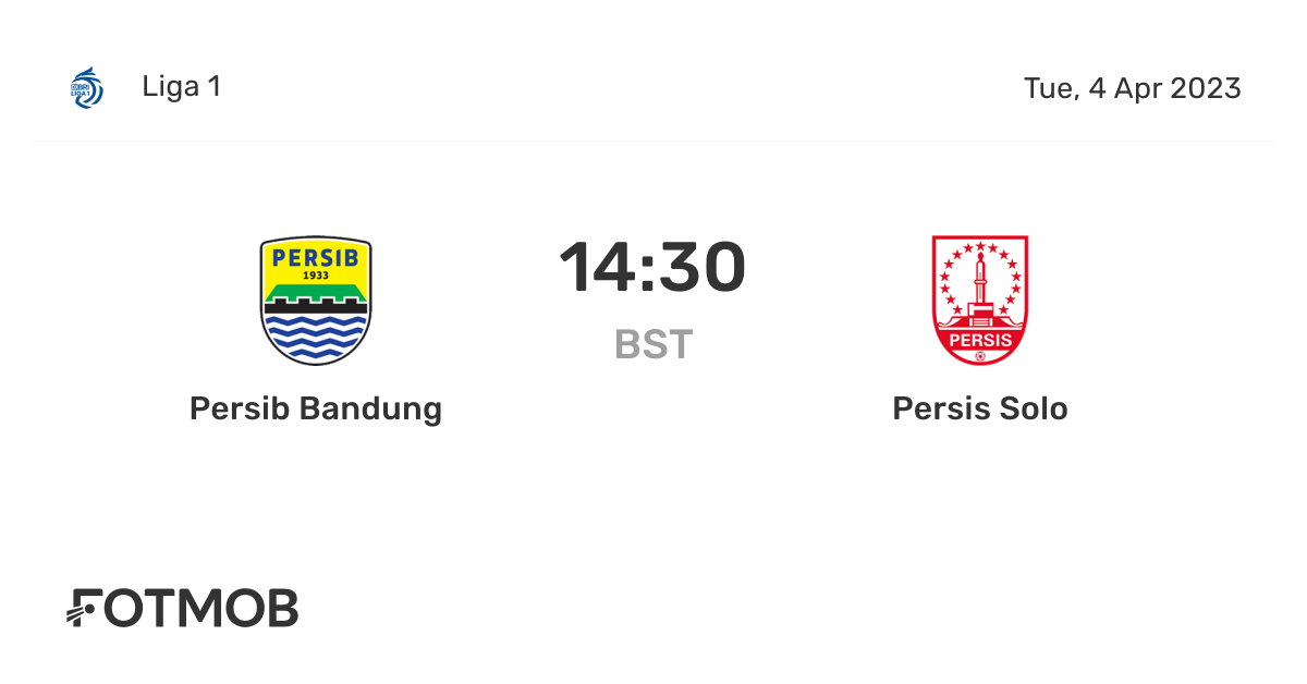 Persib Bandung vs Persis Solo - live score, predicted lineups and H2H ...